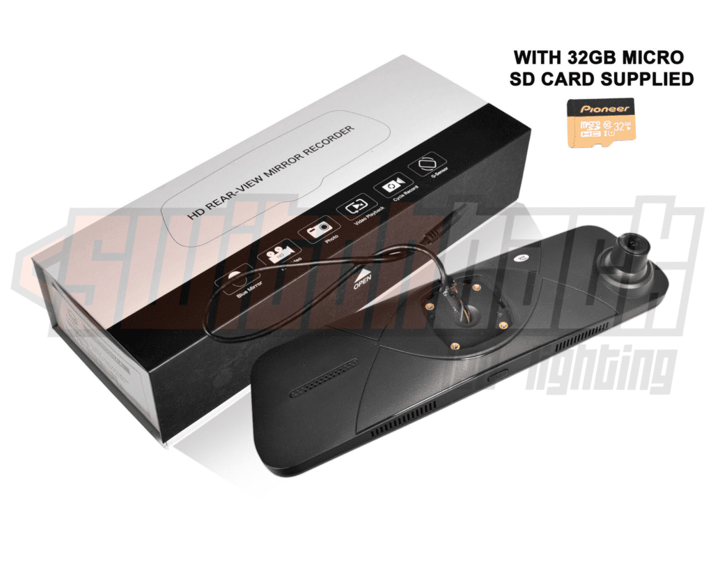 Rear View Mirror Dash Camera Kit (With Reverse Camera Option ...