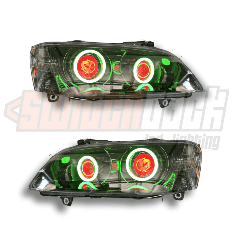 VE Series 1/2 Custom Demon+Halo Combination Headlights | Switchback LED ...